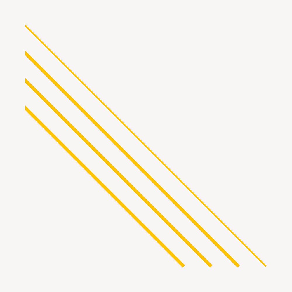 Slanting lines collage element, yellow | Premium Vector Illustration ...