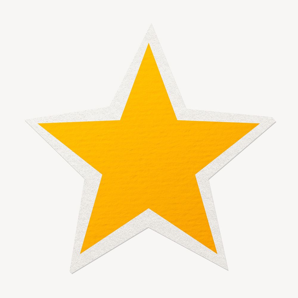 Star icon clipart sticker, paper | Premium Photo - rawpixel