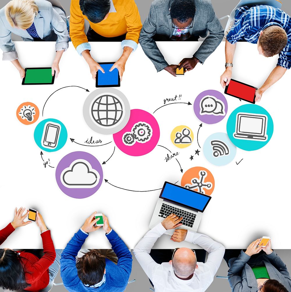 Technology Connection Digital Global Communication | Free Photo - rawpixel