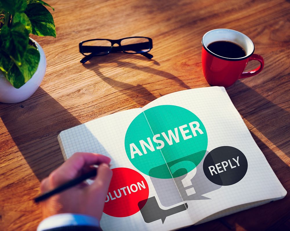Answers Solution Reply Response Problems | Free Photo - rawpixel