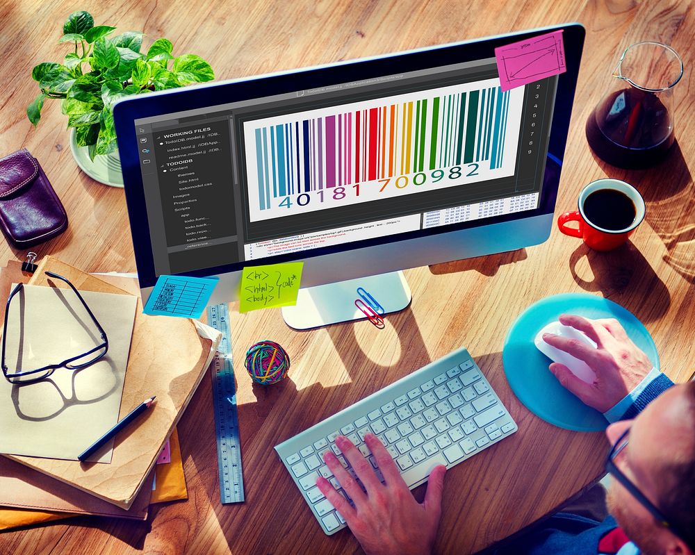Bar Code Encryption Interface Coding | Free Photo - rawpixel