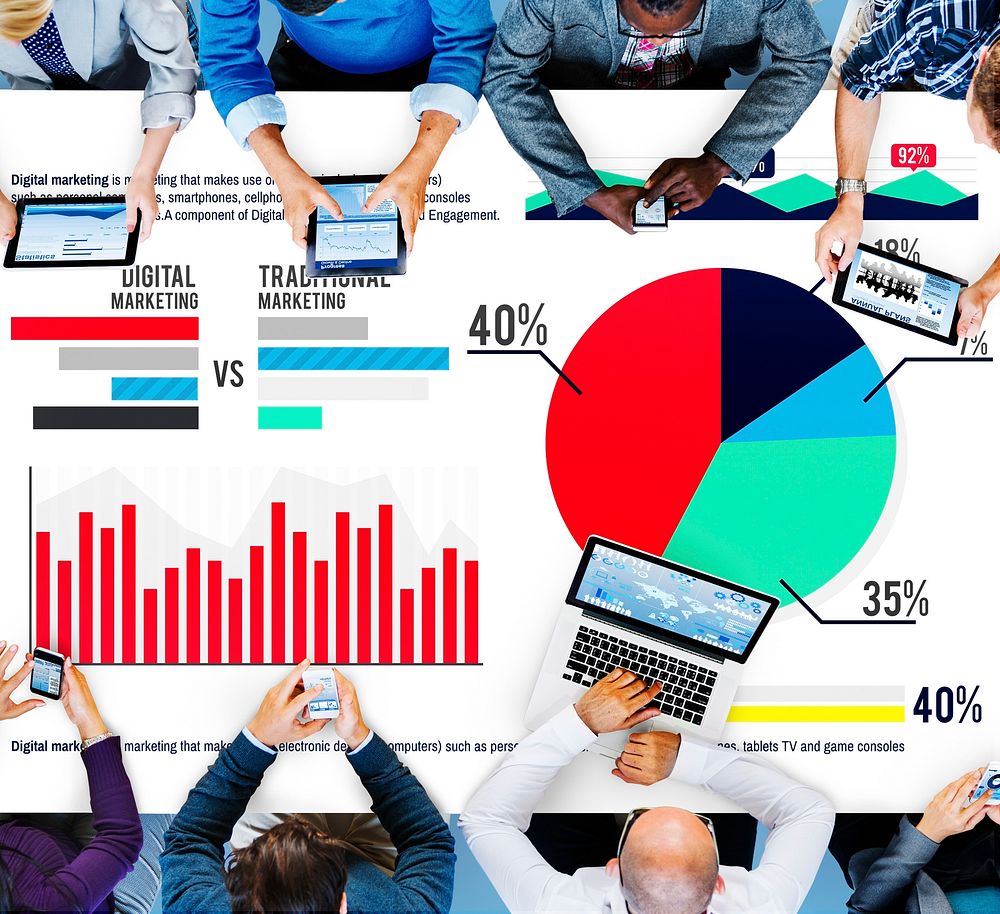 Digital Marketing Graph Statistics Analysis | Free Photo - rawpixel