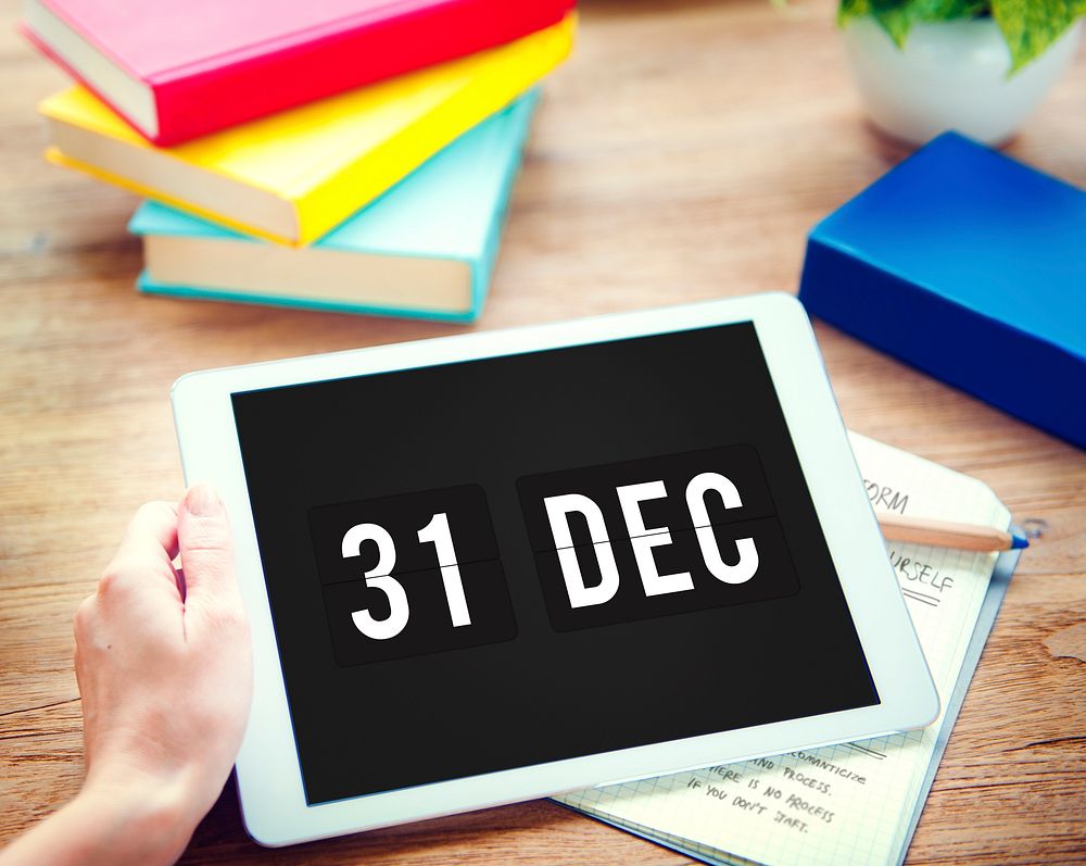 New Year Technology Date Graphic | Free Photo - rawpixel