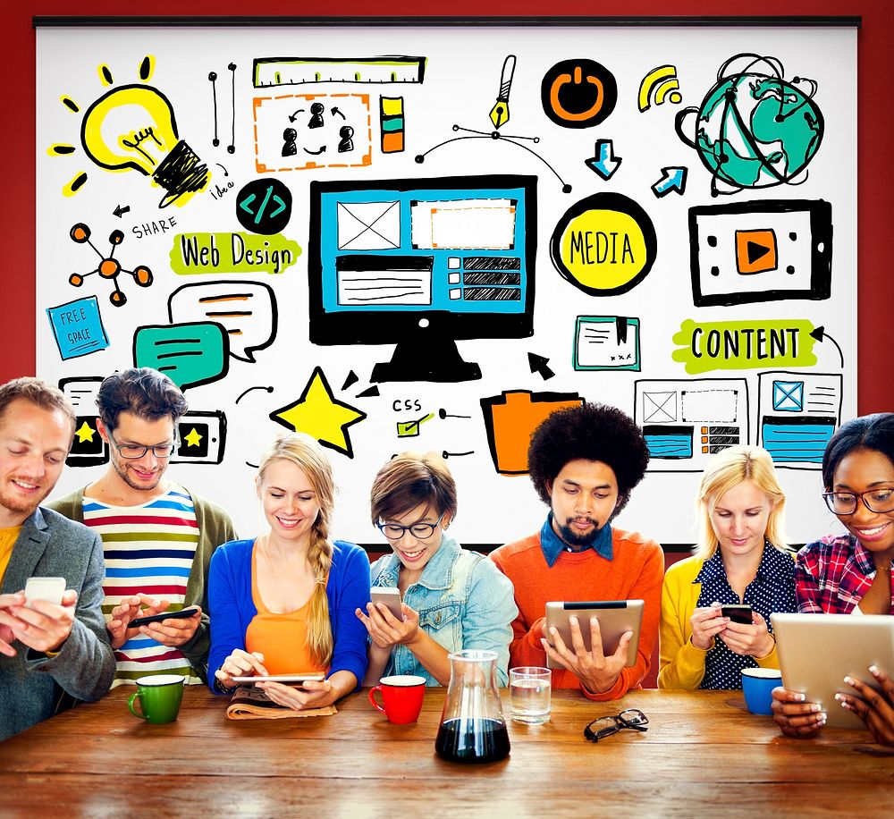 Web Design Media Content Light | Free Photo - rawpixel