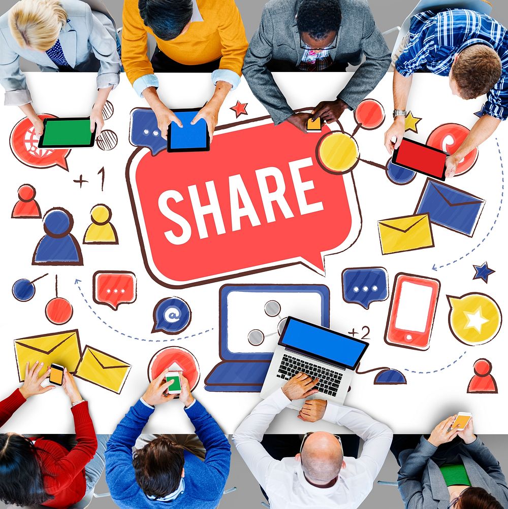 Share Sharing Portion Media Connection | Free Photo - rawpixel