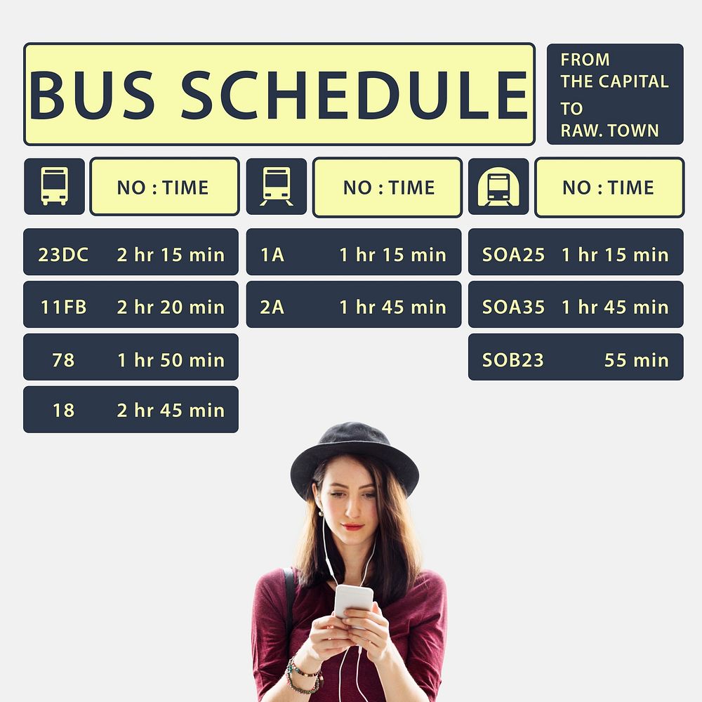 Bus Route Express Terminal Schedule | Free Photo - rawpixel