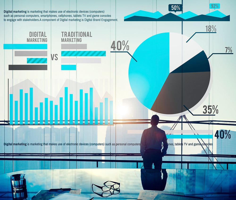 Digital Marketing Graph Statistics Analysis | Free Photo - rawpixel