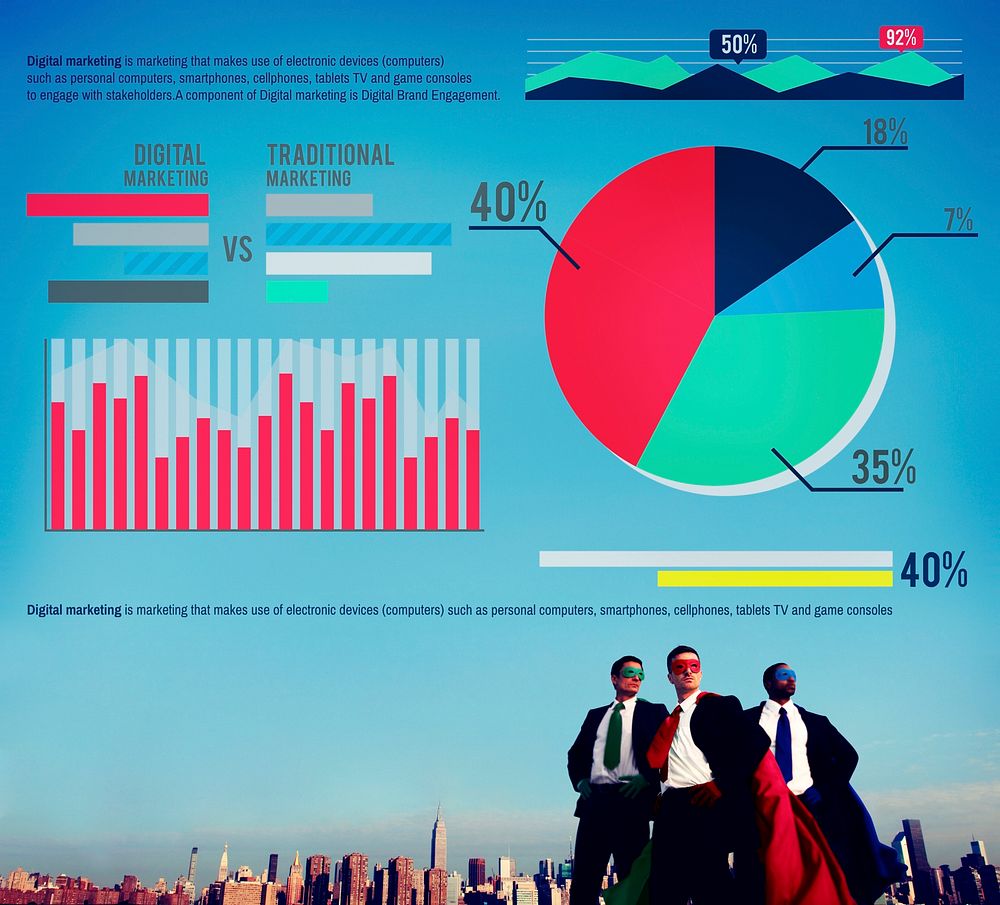 Digital Marketing Graph Statistics Analysis | Free Photo - rawpixel