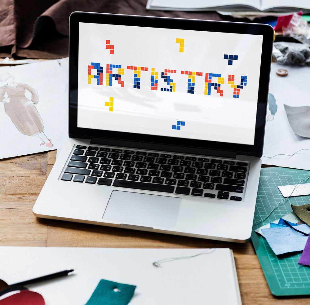 8 bit words illustration creativity | Free Photo - rawpixel