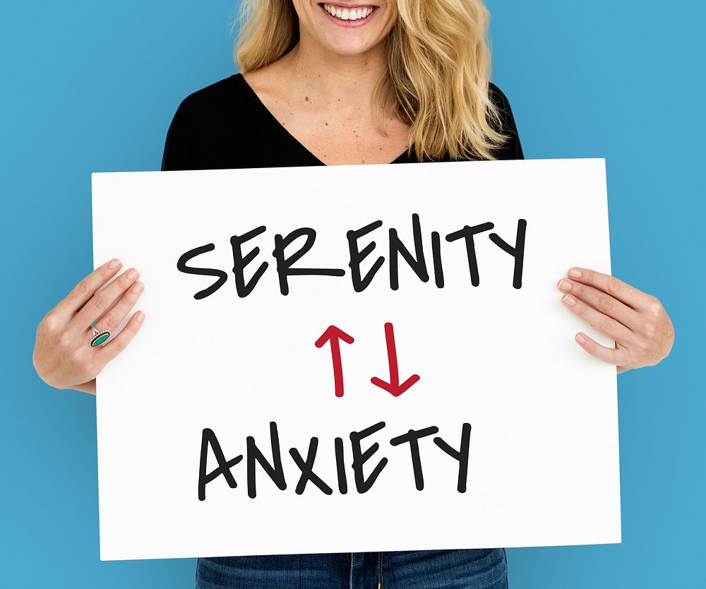 Emotional Antonyms Serenity Anxiety Illustration | Free Photo - rawpixel