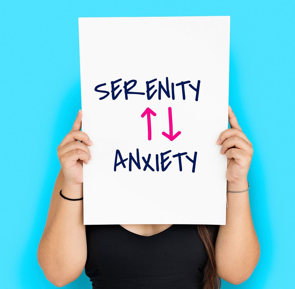 Emotional Antonyms Serenity Anxiety Illustration | Free Photo - rawpixel
