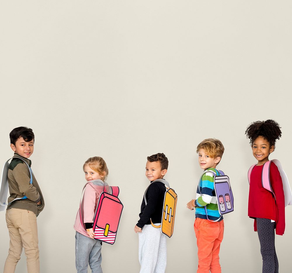 Children School Friends Illustration Concept | Premium Photo - rawpixel