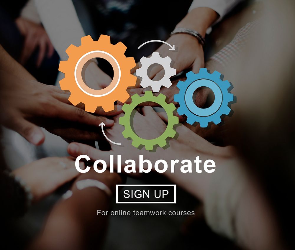 Collaboration Collaborate Connection Corpoate Concept | Premium Photo ...