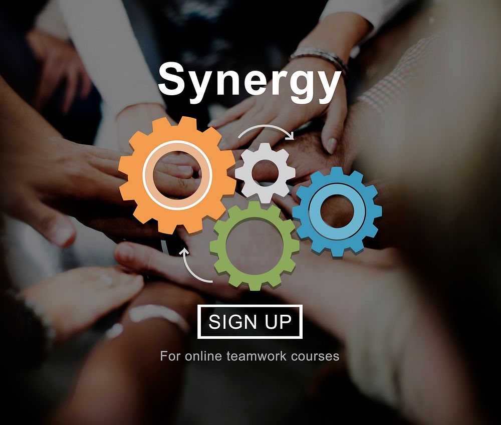 Synergy Collaboration Cooperation Teamwork Concept | Premium Photo ...