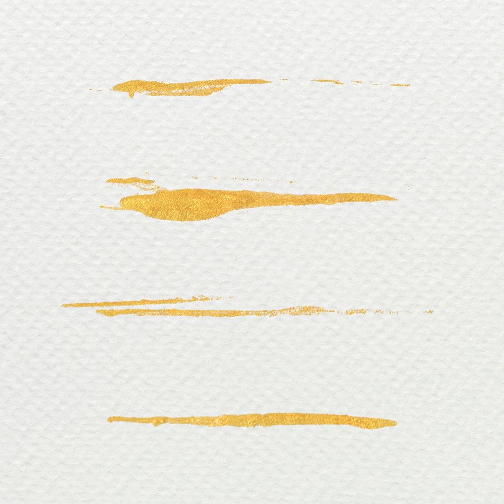 Metallic yellow paint stroke illustration | Premium PSD - rawpixel