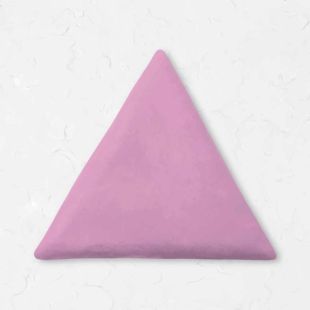Clay triangle geometric shape vector | Premium Vector - rawpixel