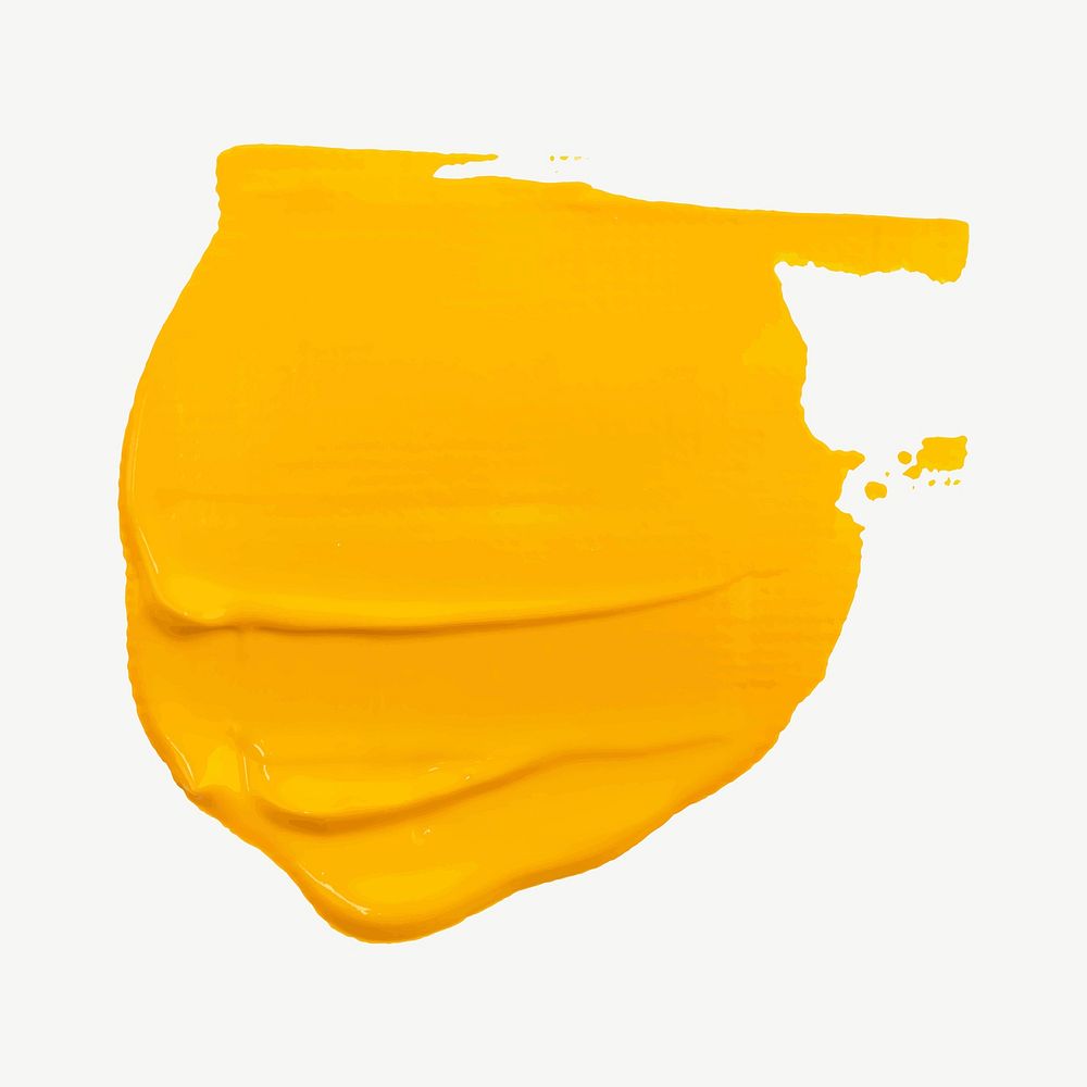 Yellow paint smear textured vector | Premium Vector - rawpixel