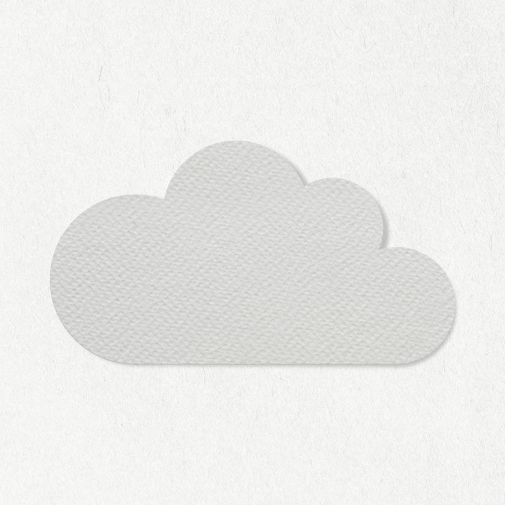 Gray textured paper cloud design | Premium PSD - rawpixel