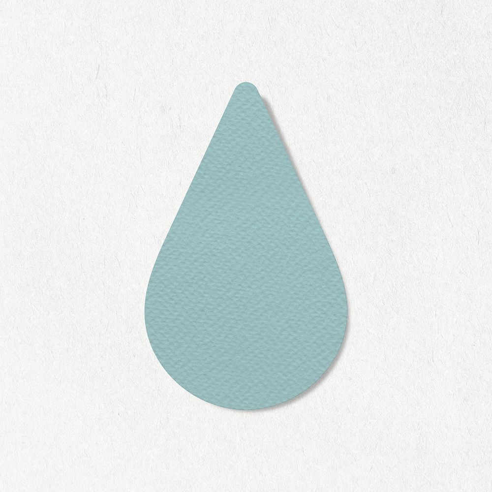 Blue textured paper water drop | Premium PSD - rawpixel