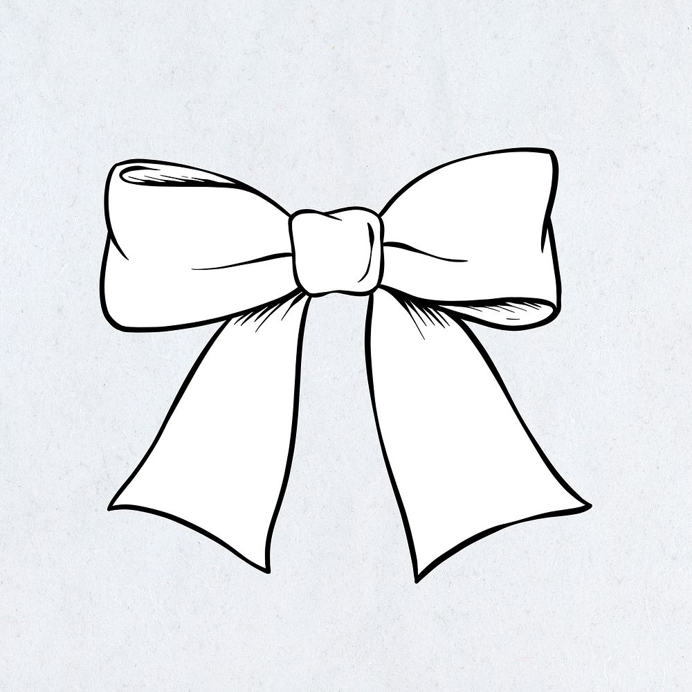 Hand drawn bow design element | Premium PSD - rawpixel