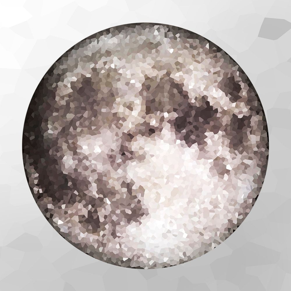 Crystallized full moon design resource | Premium PSD - rawpixel