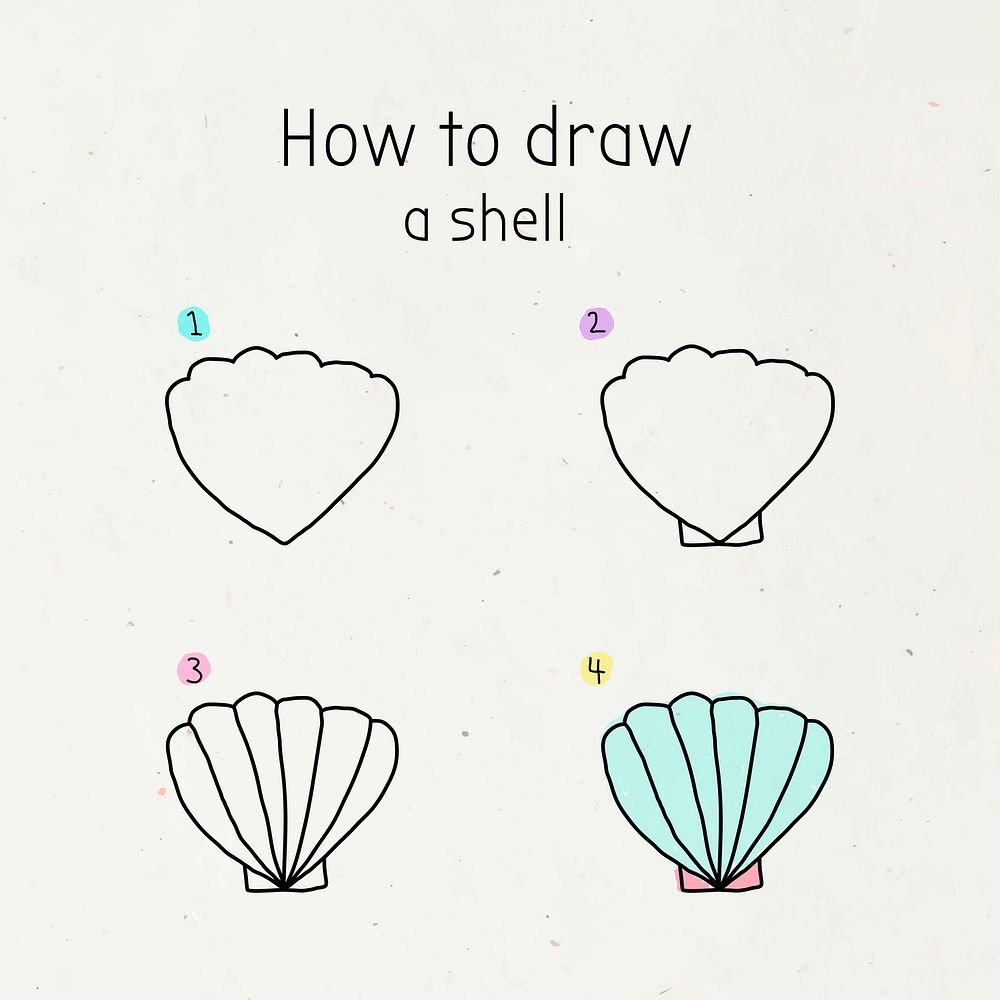 How draw shell doodle tutorial | Premium Vector - rawpixel
