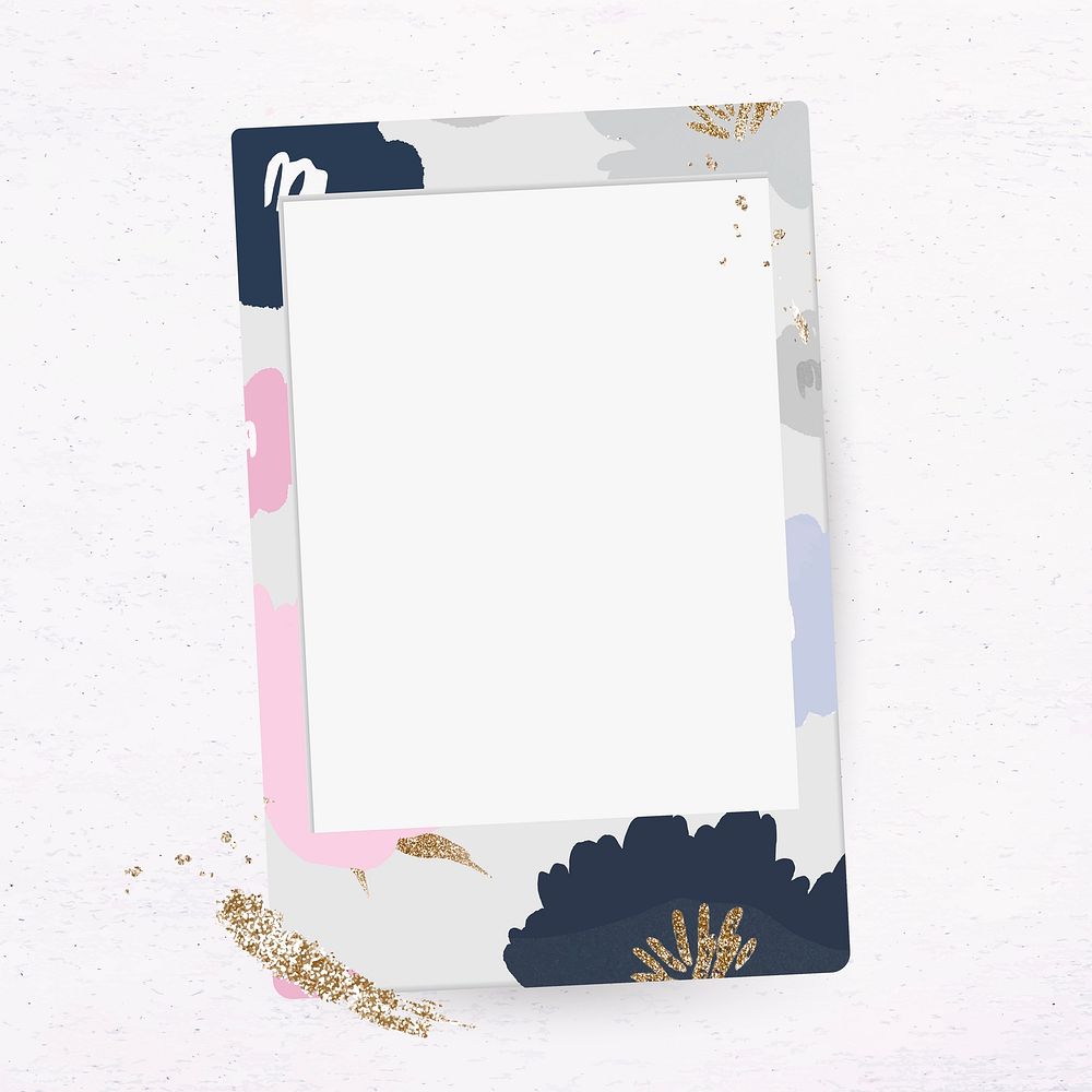 Flower decorated instant camera frame | Free Photo - rawpixel