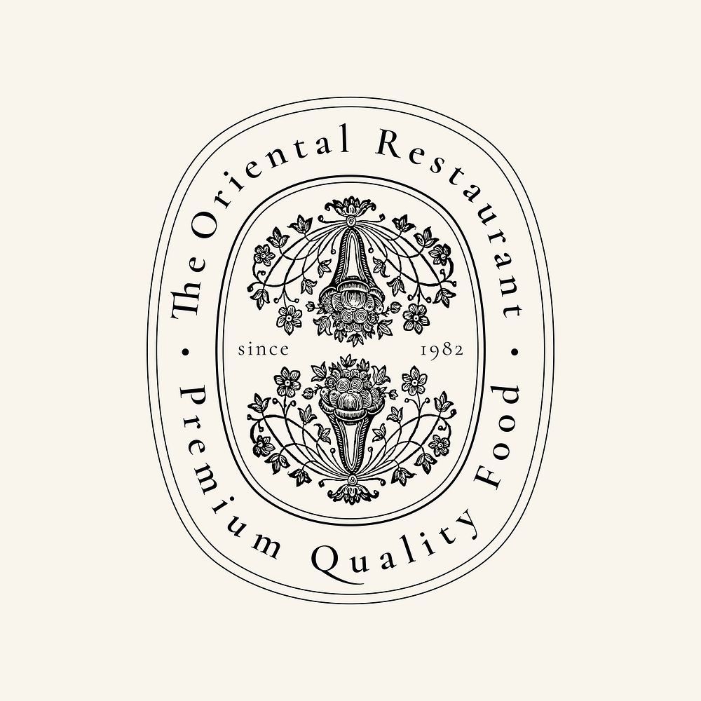 Vintage restaurant logo illustration, remixed | Free Photo - rawpixel