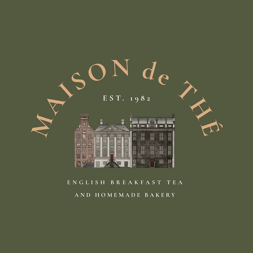 Aesthetic cafe logo illustration, remixed | Free Photo - rawpixel