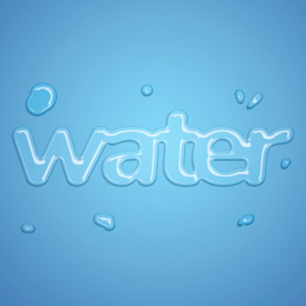 Water typography water splash font | Free Photo - rawpixel