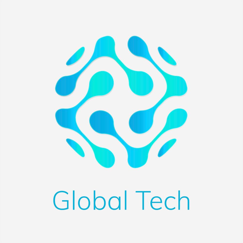 Abstract globe technology logo psd | Premium PSD - rawpixel