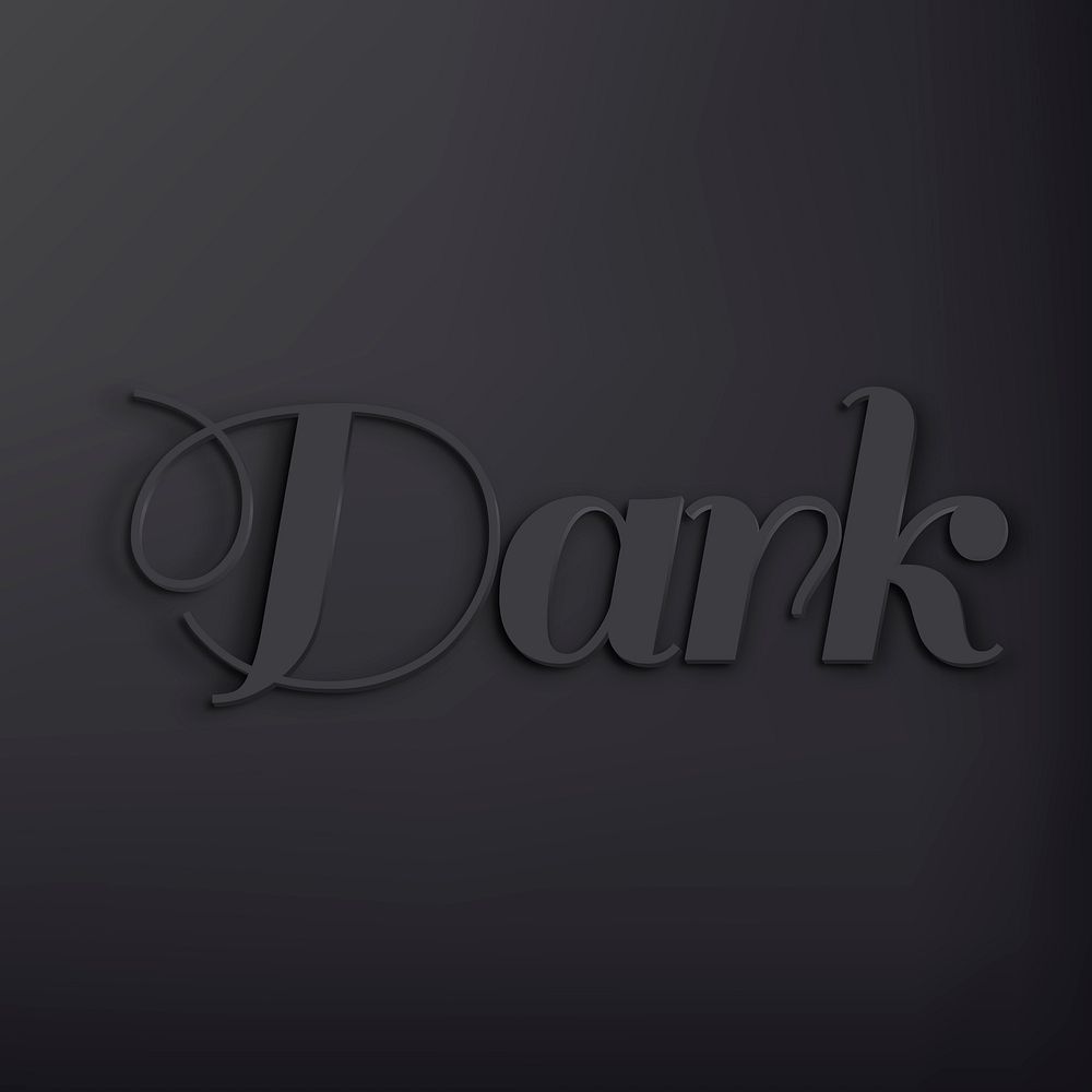 Dark word black 3D text | Free Photo - rawpixel