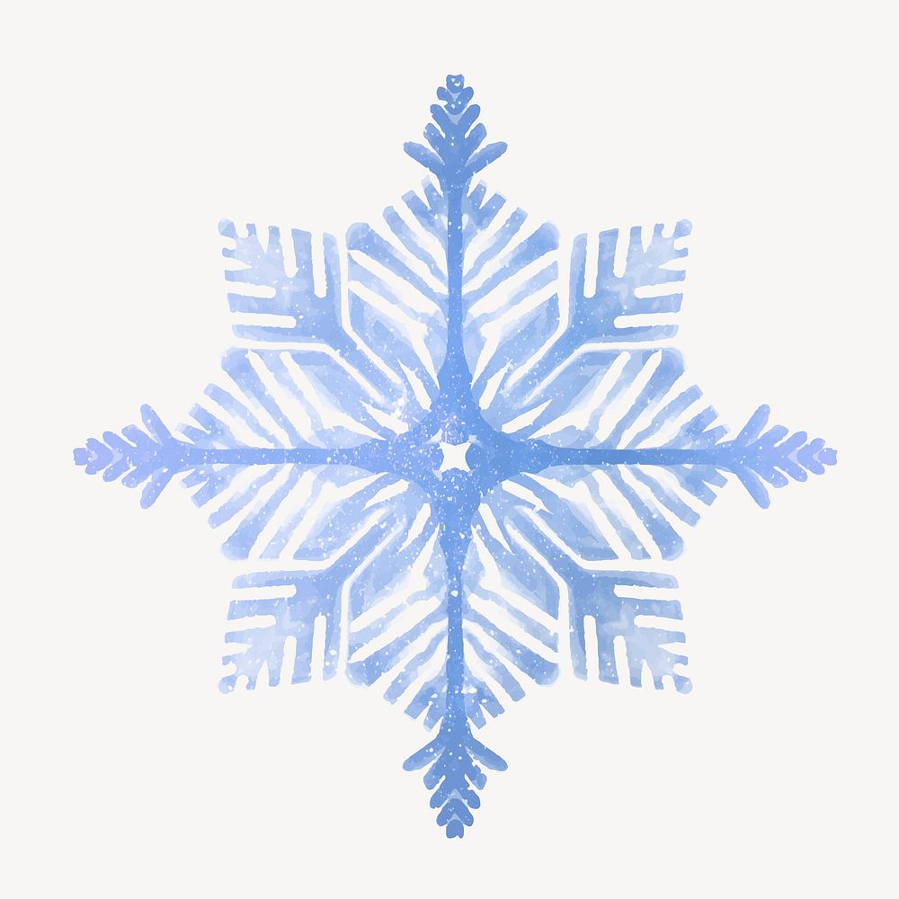 Aesthetic snowflake sticker, watercolor design | Premium Vector - rawpixel