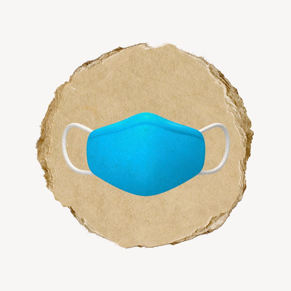 Face mask, 3D ripped paper | Premium PSD - rawpixel
