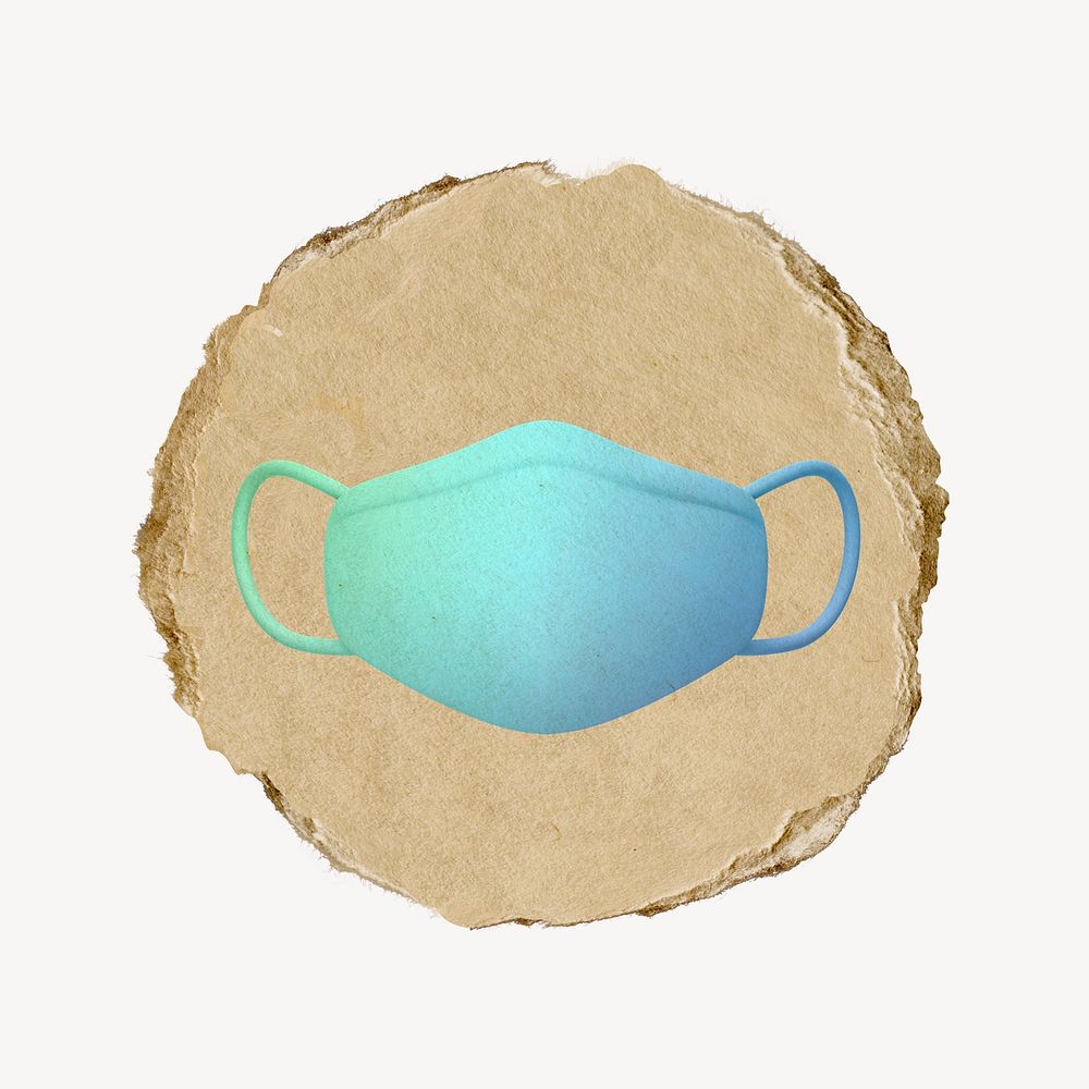Face mask, 3D ripped paper | Free Photo - rawpixel