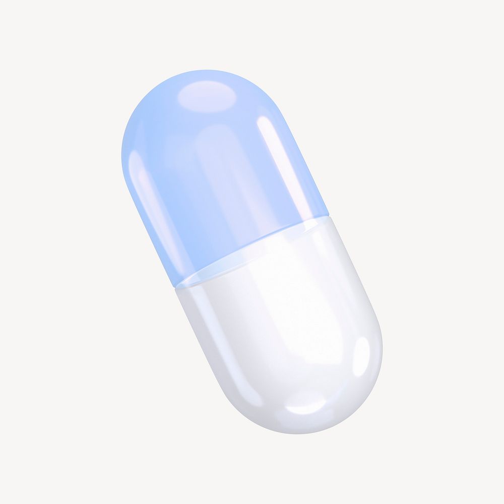 Capsule icon, 3D transparent design | Free Photo Illustration - rawpixel