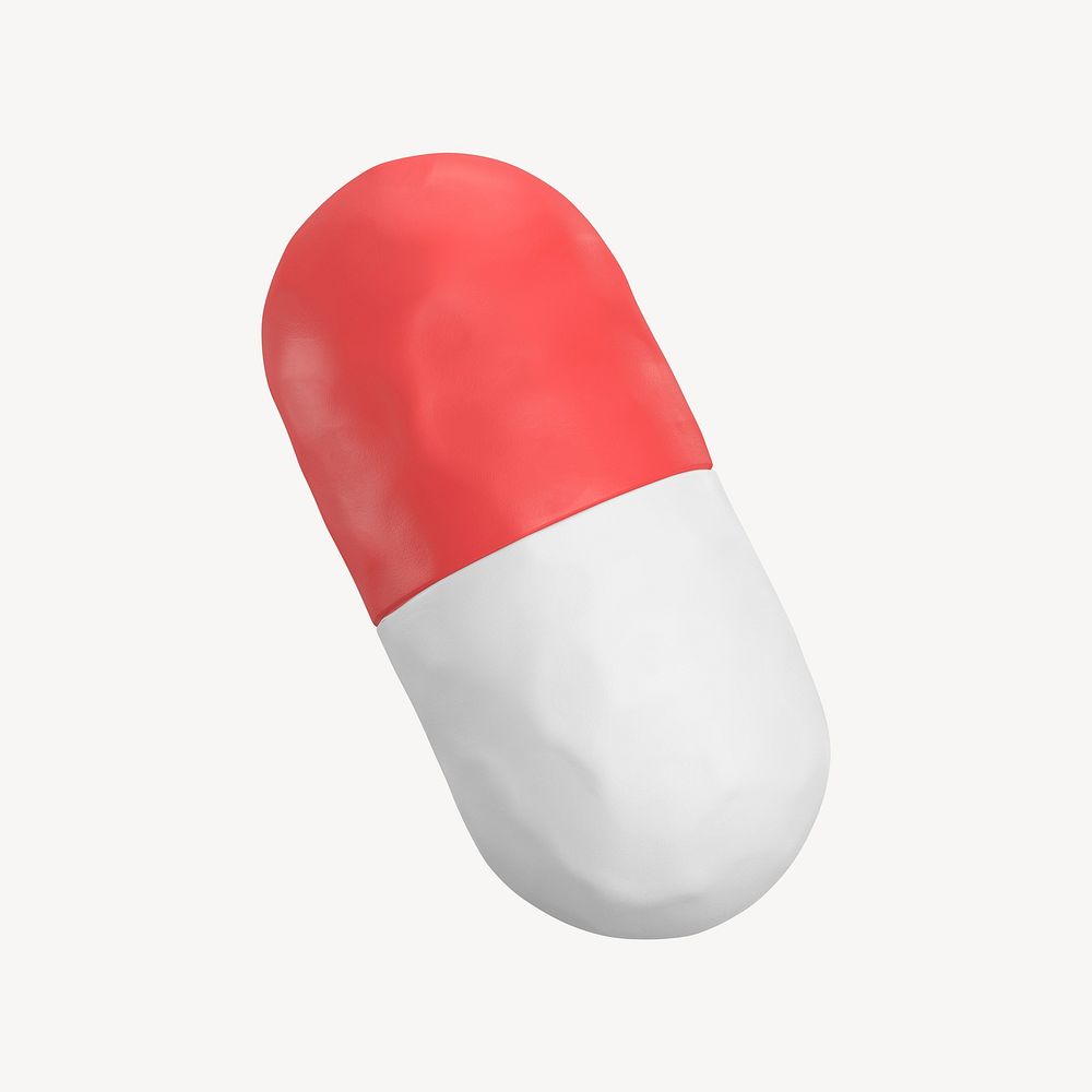 Capsule Icon 3d Clay Texture Free Photo Illustration Rawpixel