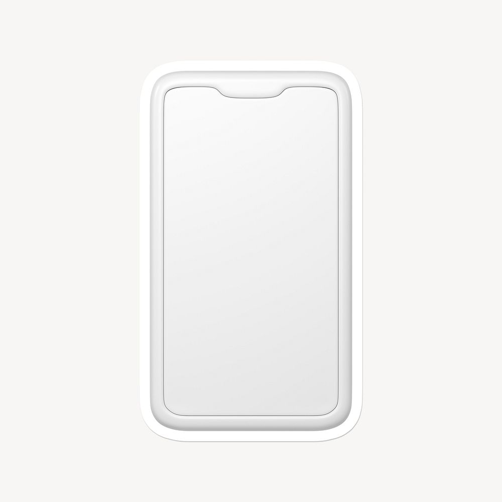 Smartphone, white 3D graphic border | Free Photo - rawpixel