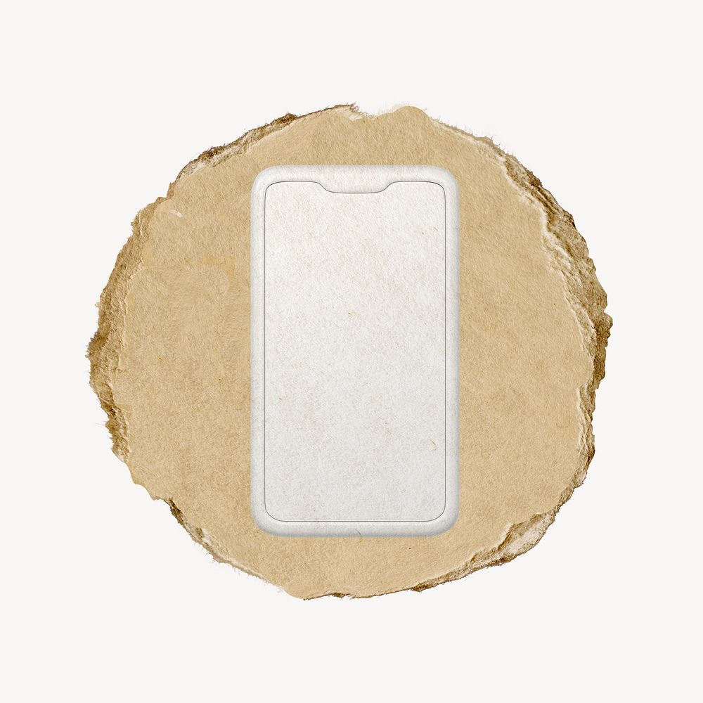 Smartphone, 3D ripped paper collage | Free Photo - rawpixel