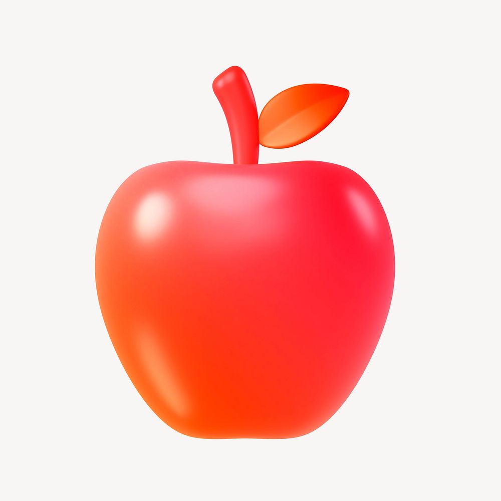 Apple icon, 3D gradient design | Free Photo Illustration - rawpixel