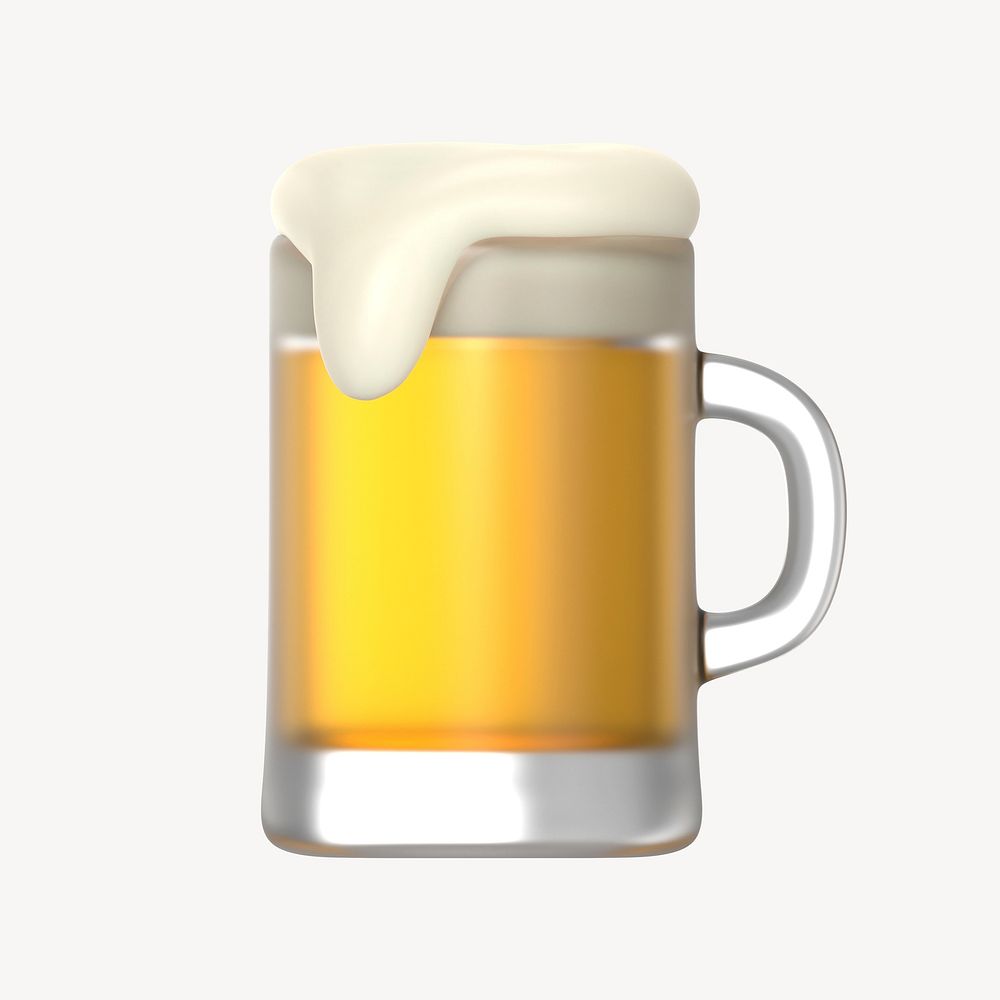 Beer glass icon, 3D rendering | Free Icons Illustration - rawpixel