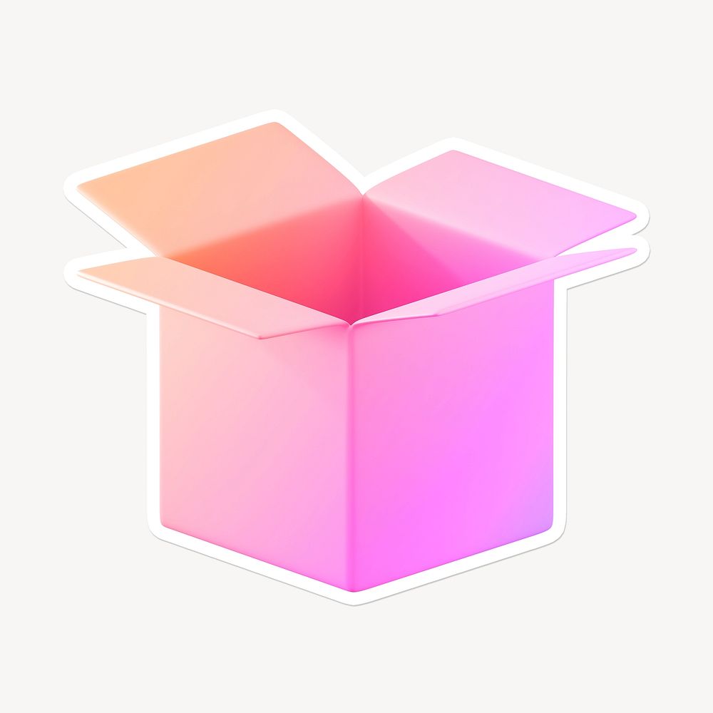 Open box, 3D gradient design | Free Photo - rawpixel