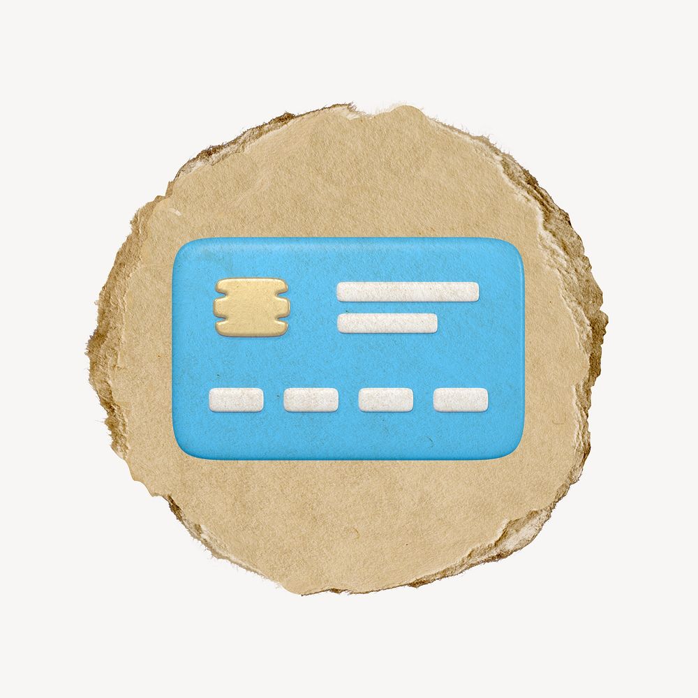 Credit card, 3D ripped paper | Free Photo - rawpixel