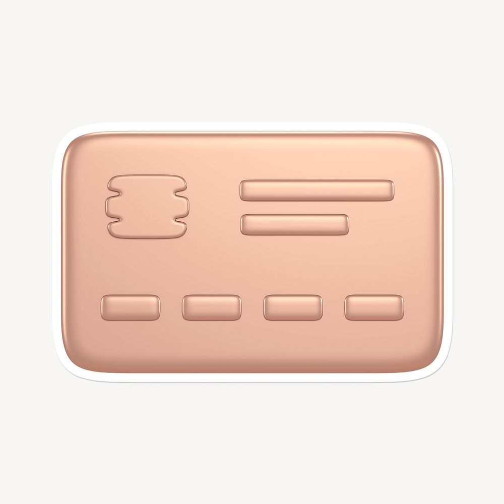 Credit card, 3D white border | Free Photo - rawpixel