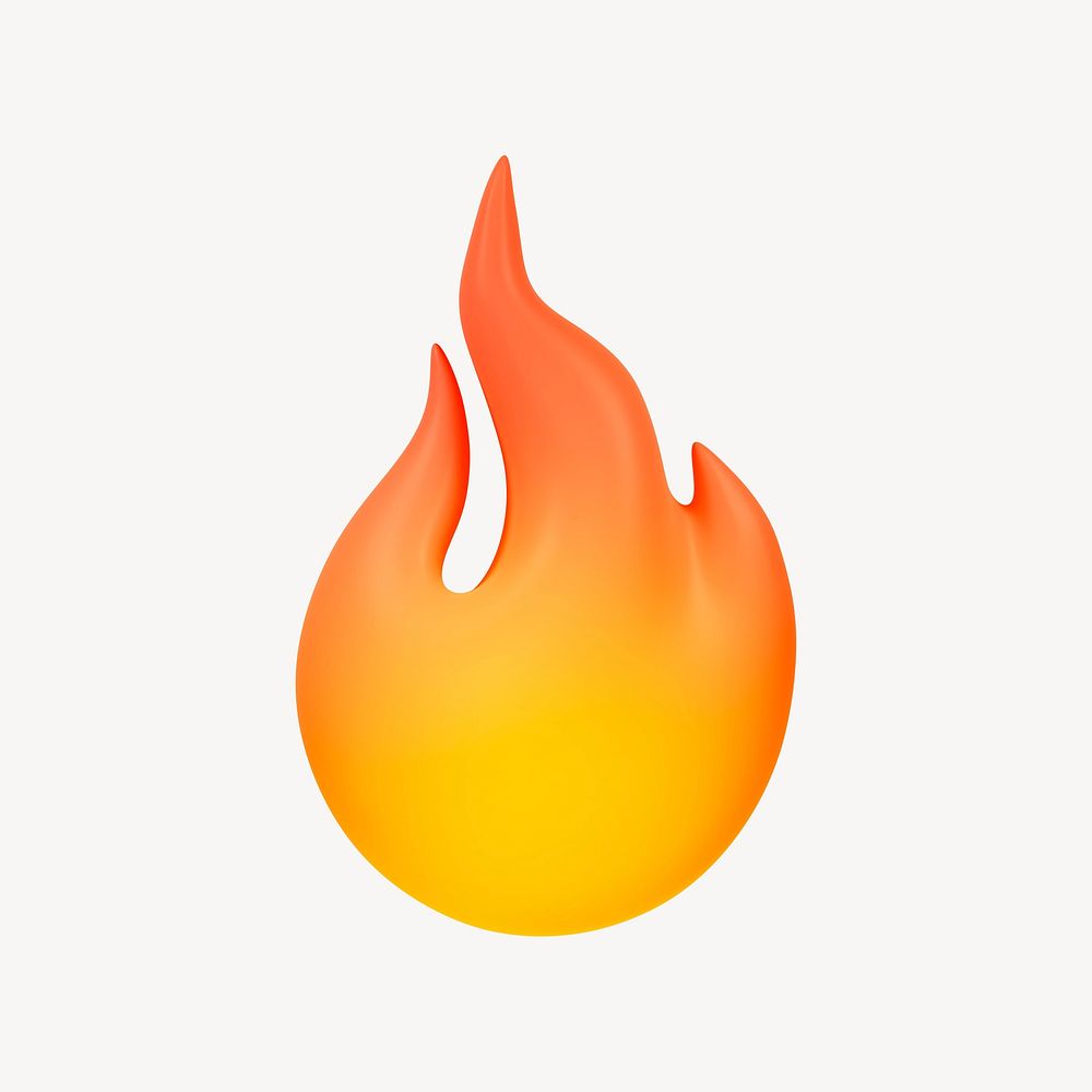 Flame icon, 3D gradient design | Free Icons Illustration - rawpixel