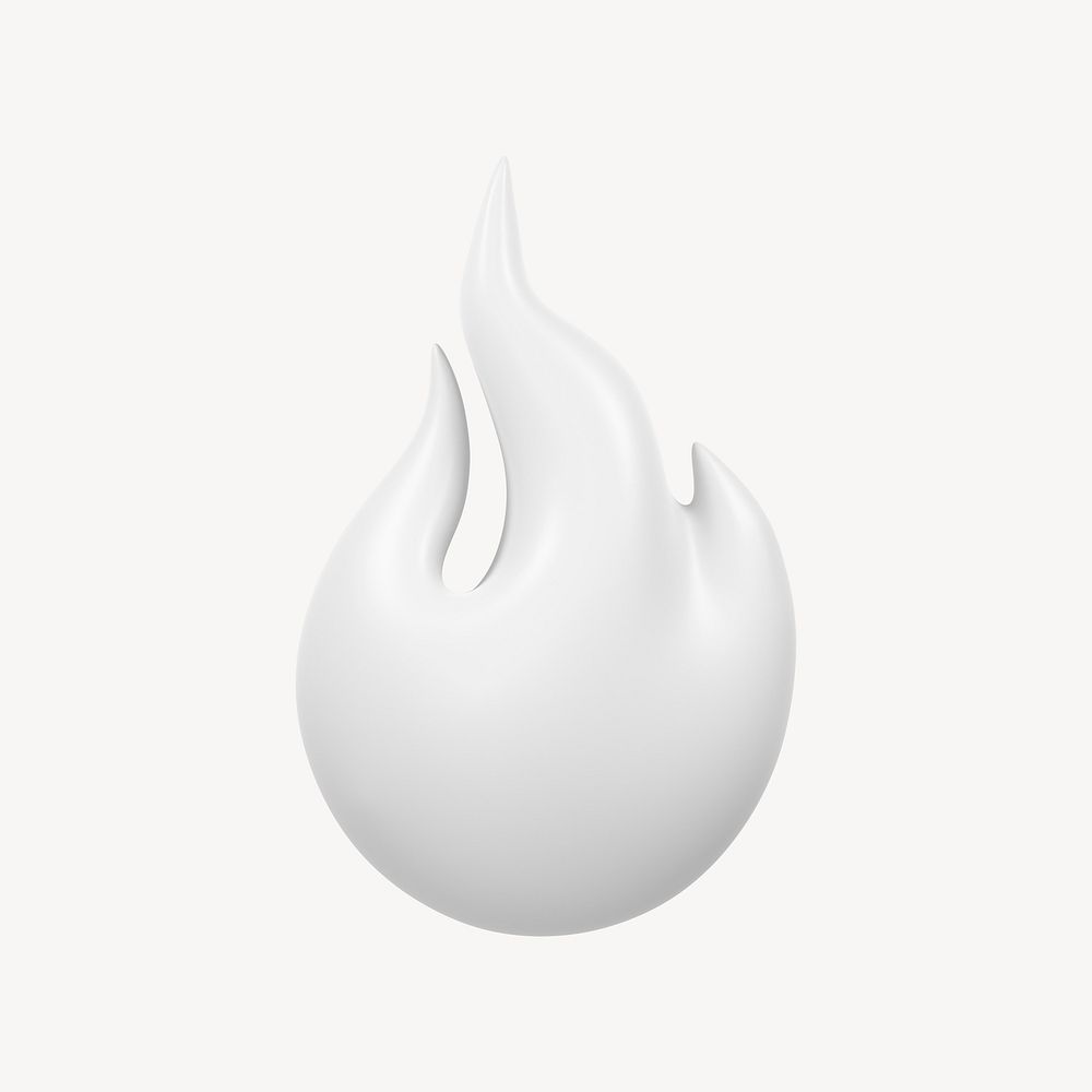 Flame icon, 3D minimal illustration | Free Icons Illustration - rawpixel
