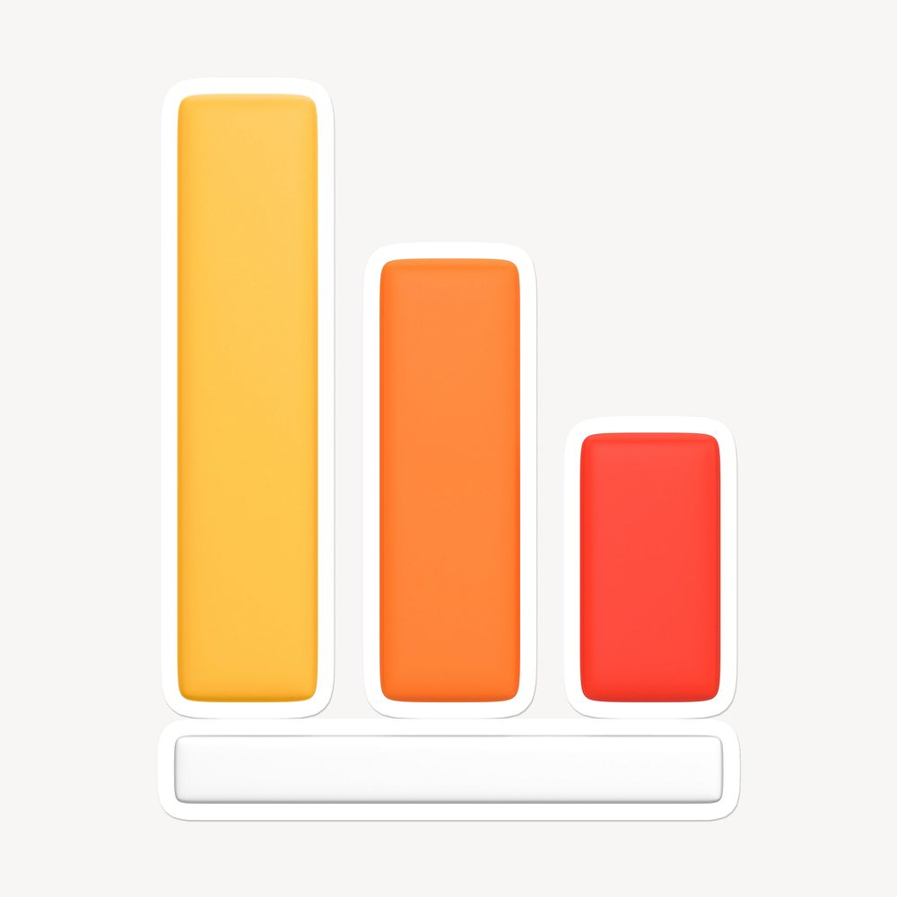 Bar charts, 3D white border | Free Photo - rawpixel