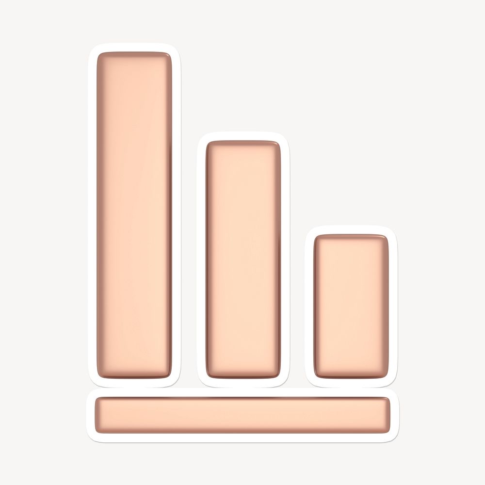 Bar charts, 3D white border | Free Photo - rawpixel