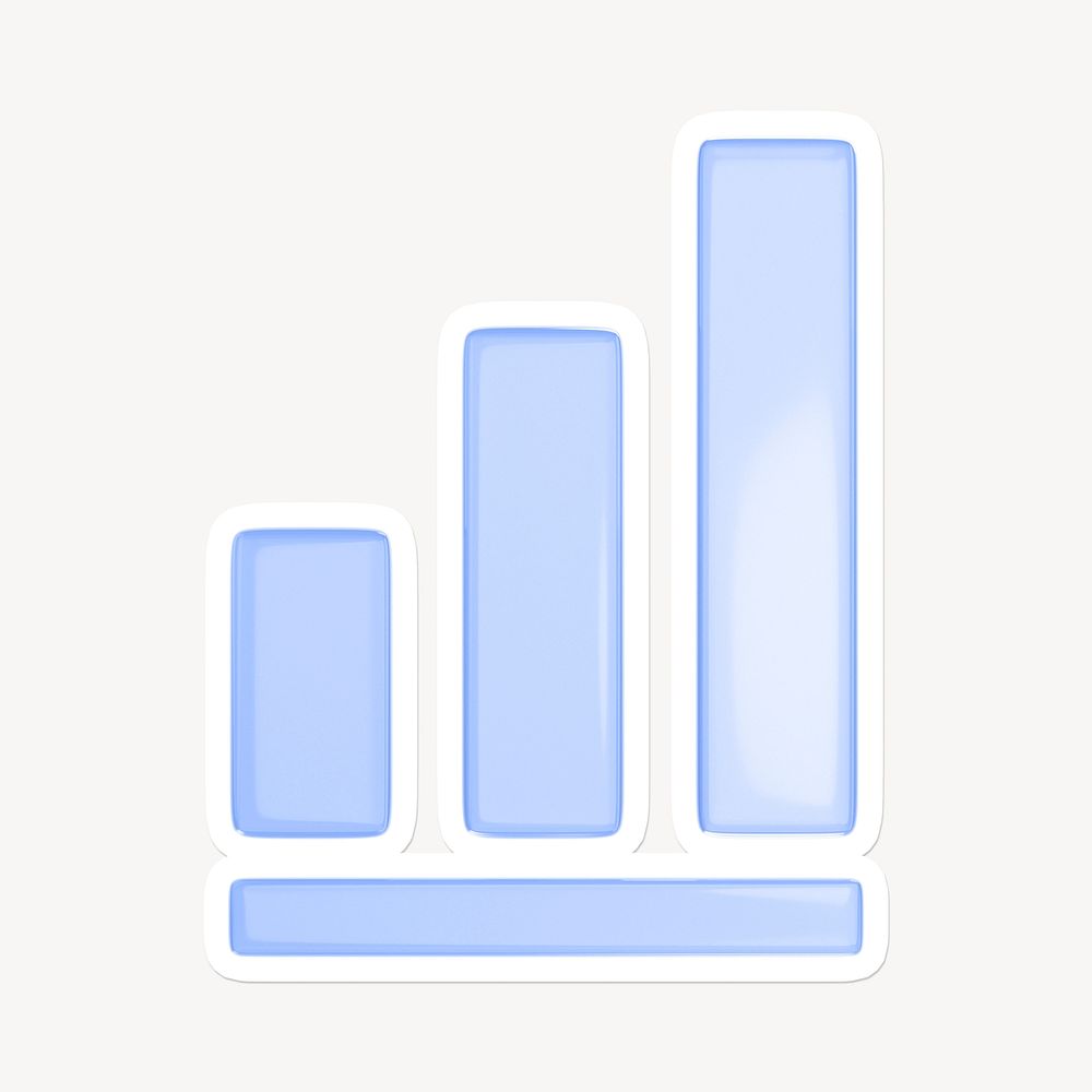 Bar charts, 3D white border | Free Photo - rawpixel