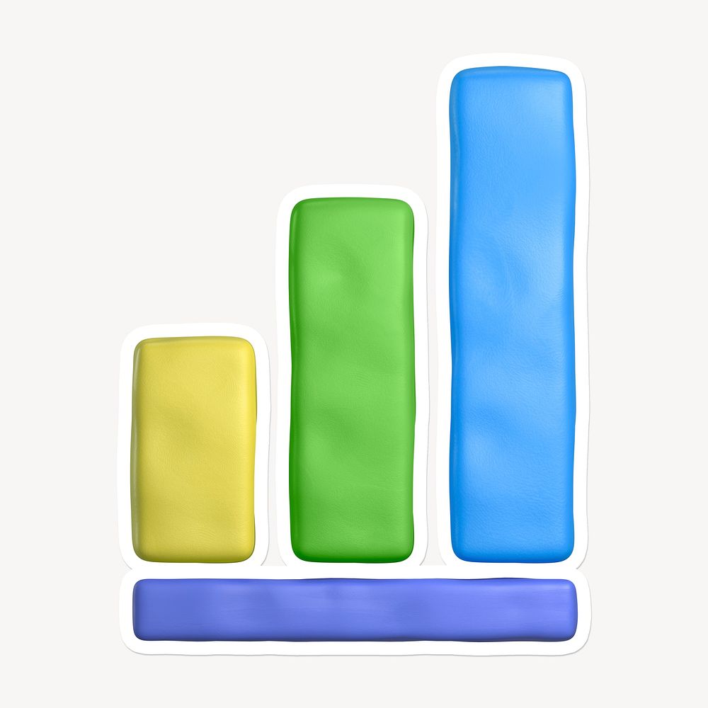 Bar charts, 3D clay texture | Free Photo - rawpixel